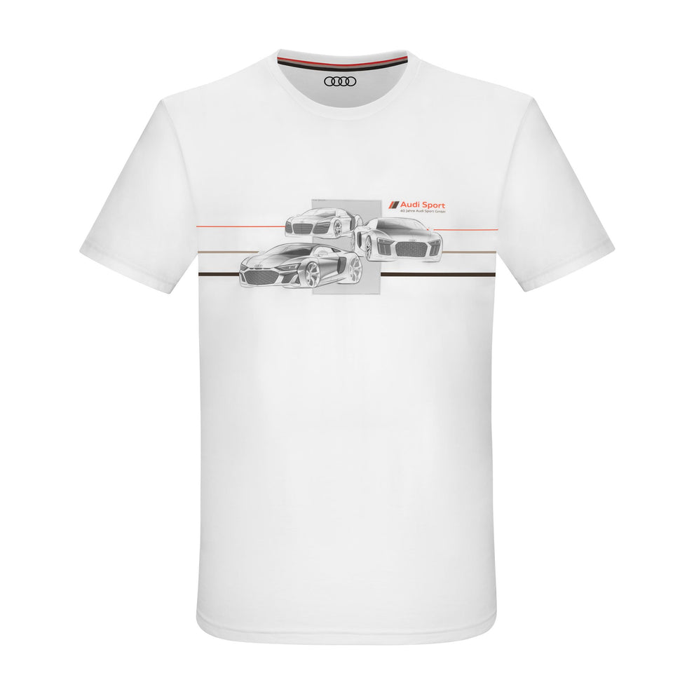 Audi Sport 40 years T-Shirt, mens, white | Audi Store