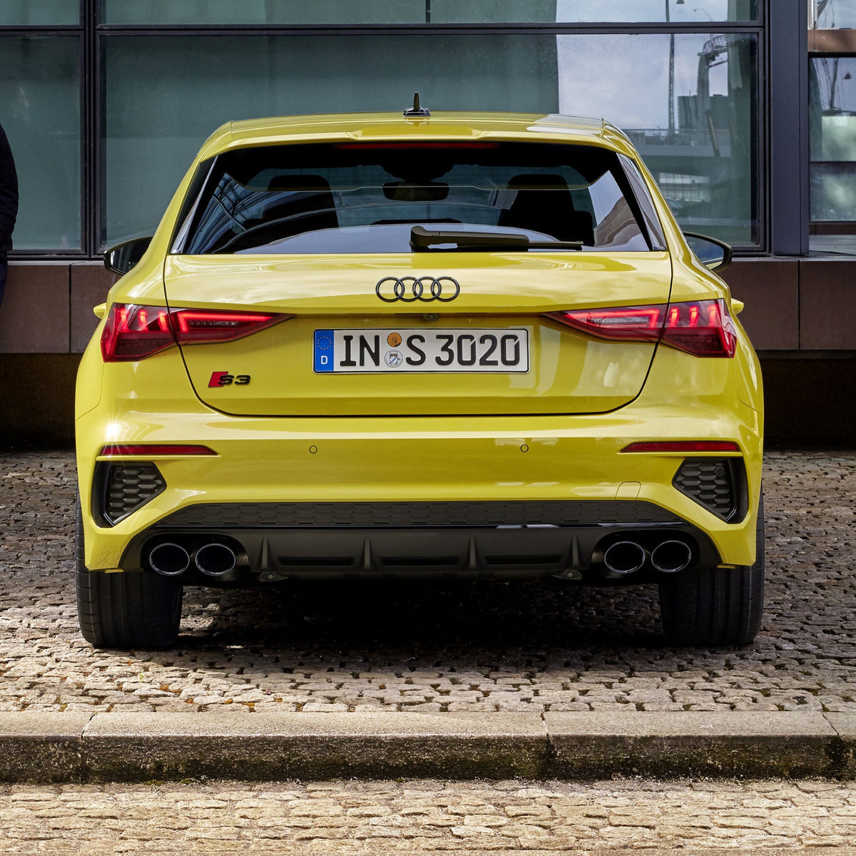 Sport tailpipe trims. Black chrome, S3 | Audi Store Australia