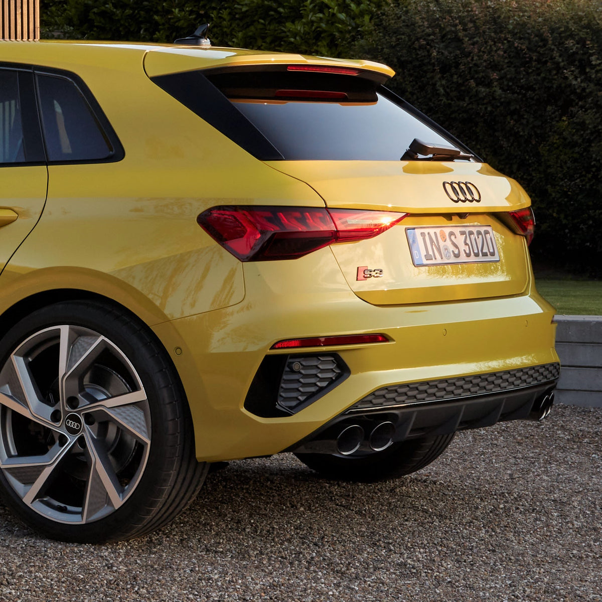 Sport tailpipe trims. Black chrome, S3 | Audi Store Australia