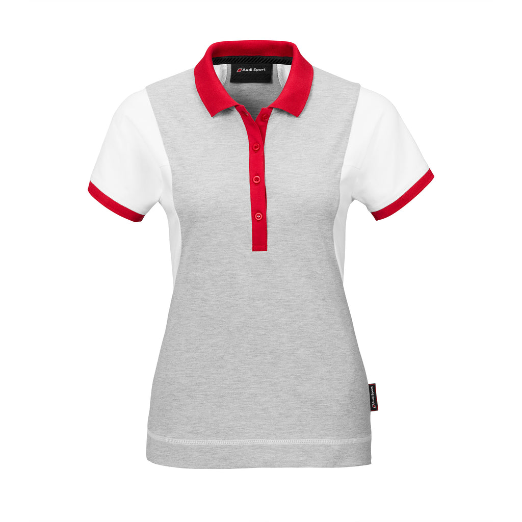 Audi Sport Poloshirt, womens, white/grey | Audi Store Australia