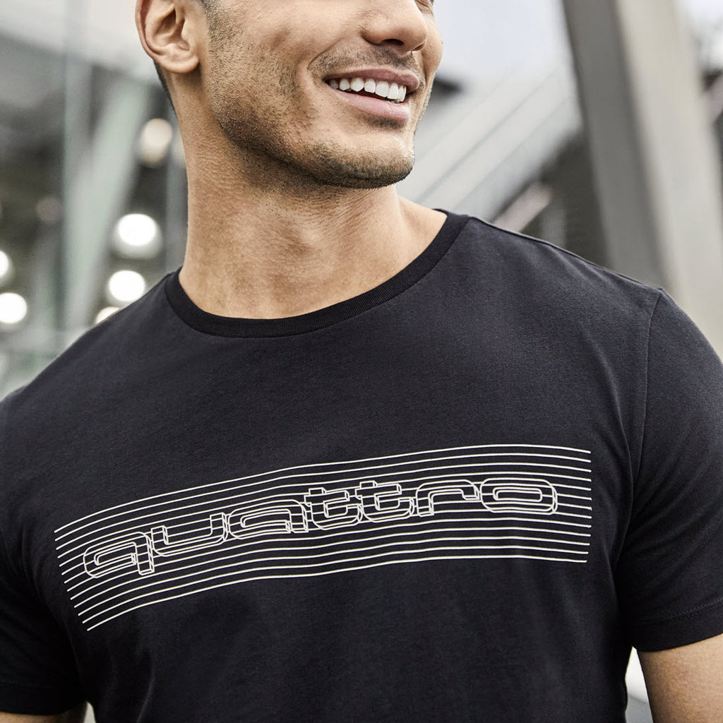 Audi quattro T-Shirt, mens, black | Audi Australia – Audi Store Australia